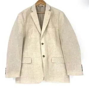 Tasso Elba | Suits & Blazers | Tasso Elba Island 0 Linen Blazer Beige ...